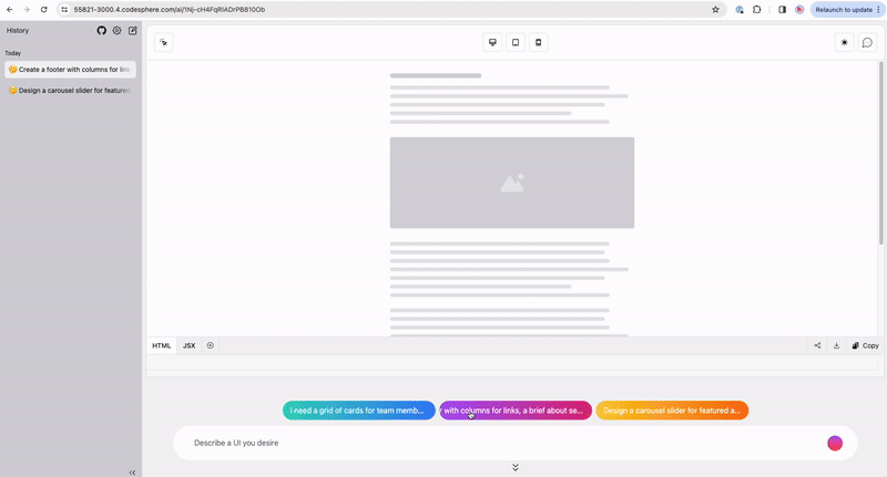 Self-host AI interface builder OpenUI on Codesphere